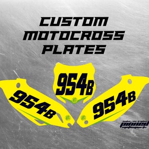 Custom Motocross Number Plates, Dirt Bike Plates, Number Plates, Dirt ...