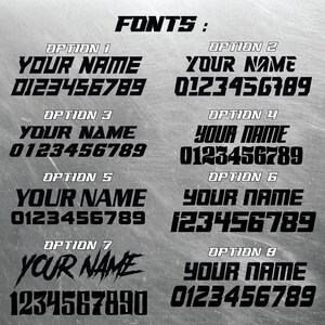 Solid Front Plate Graphics | Personalized Name Number Plate Decals ...