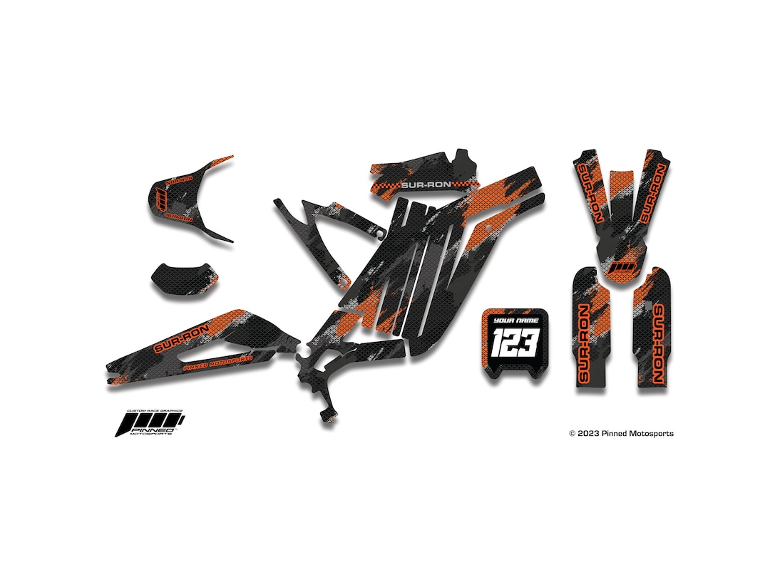 Orange Ripper Sur-ron Light Bee Graphics Kit: Personalized Full ...