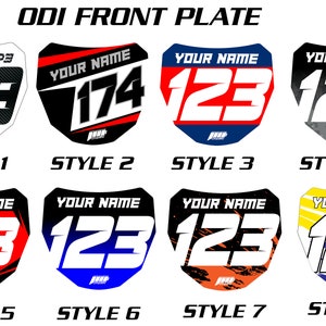 Custom ODI DH | E-bike Front Plate Graphics | Full Custom Number Plates ...