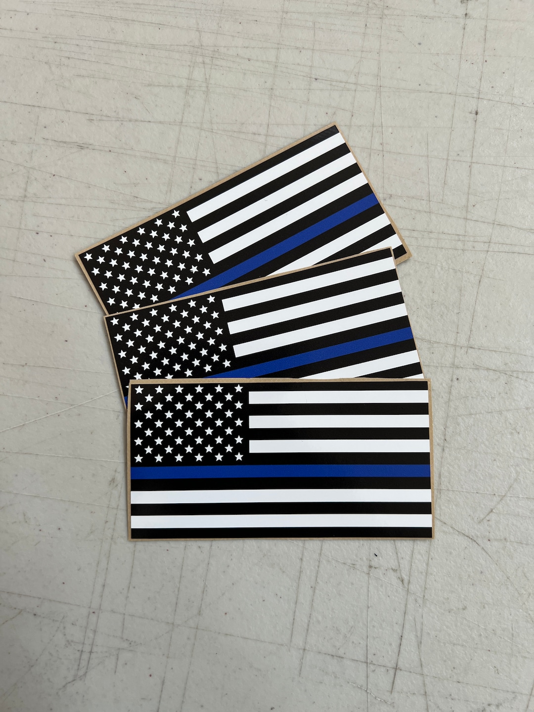 Thin Blue Line Flag Decals: Waterproof American Flag Stickers - Etsy