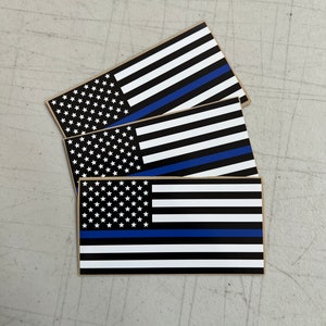Thin Blue Line Flag Decals: Waterproof American Flag Stickers - Etsy