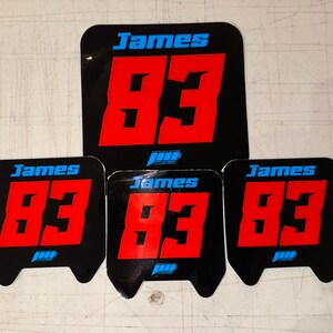 Sur-ron / E-bike Front Plate Graphics, Number Plate Decals, ODI MTB ...