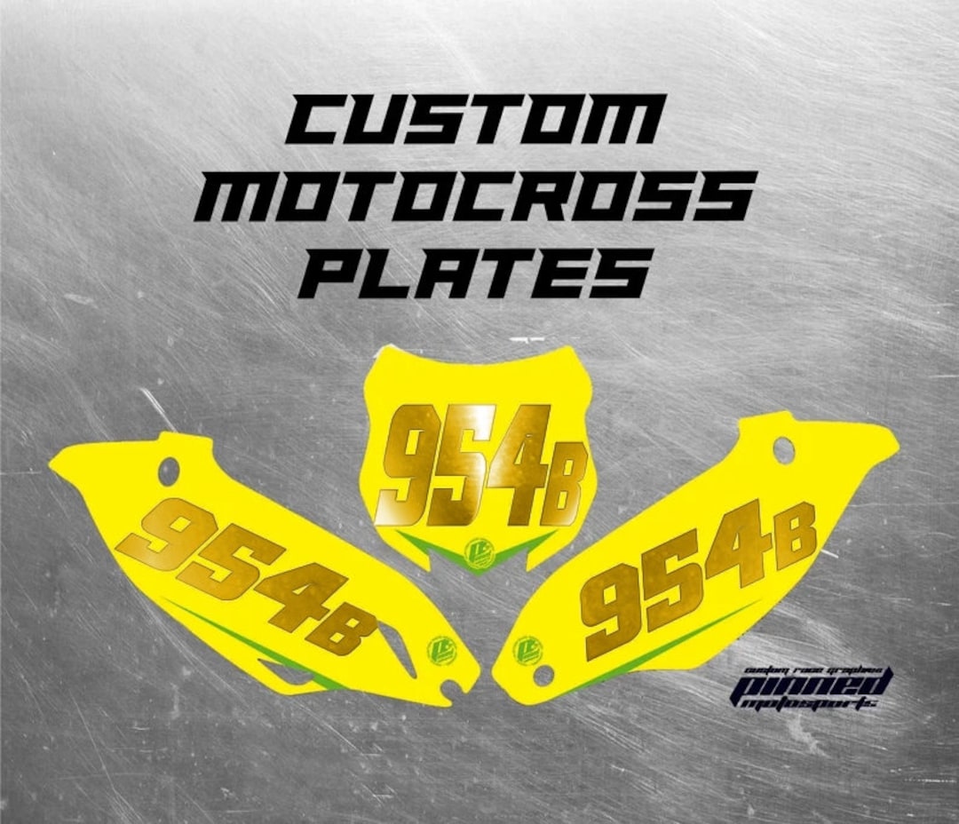 Metallic Motocross Number Plates, Dirt Bike Plates, Number Plates, Dirt ...