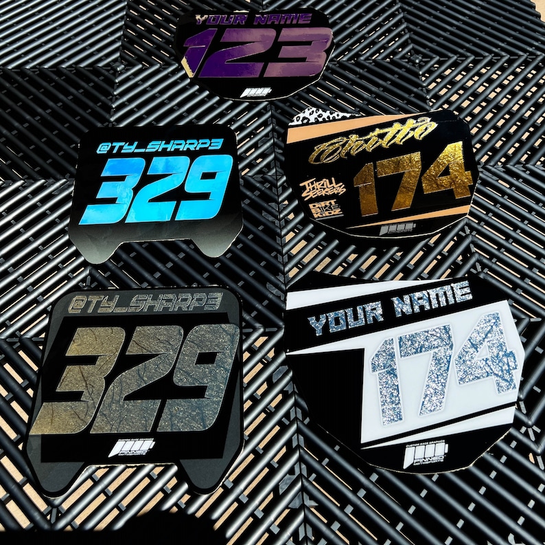 Metallic Surron Front Plate Decals Custom Name Number Plate - Etsy
