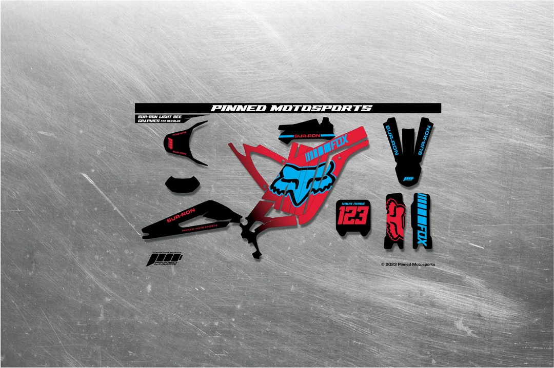 Sur-ron Light Bee Graphics Fox Style Red/blue Sur-ron Light - Etsy