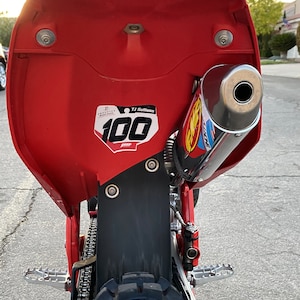 Personalized Motocross Number Plate Decals | Custom Mini Plates - Etsy