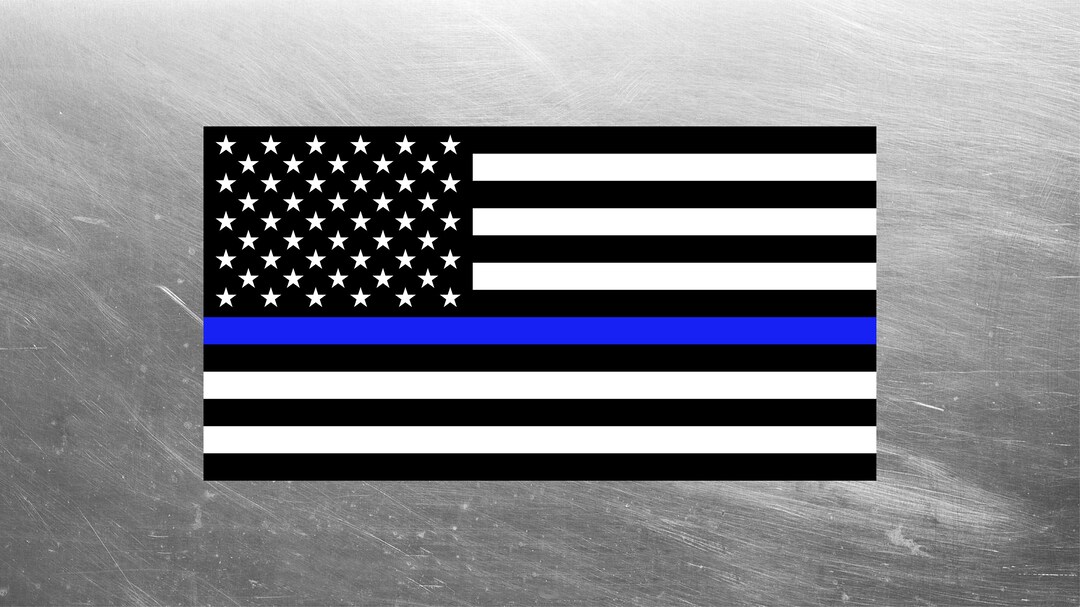 Thin Blue Line Flag Decals Waterproof Stickers American Flag - Etsy