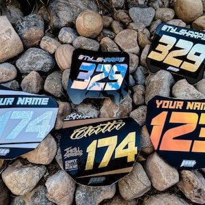 Metallic Number ODI Downhill Decals | Sur-ron Front Plate Decals | Any ...