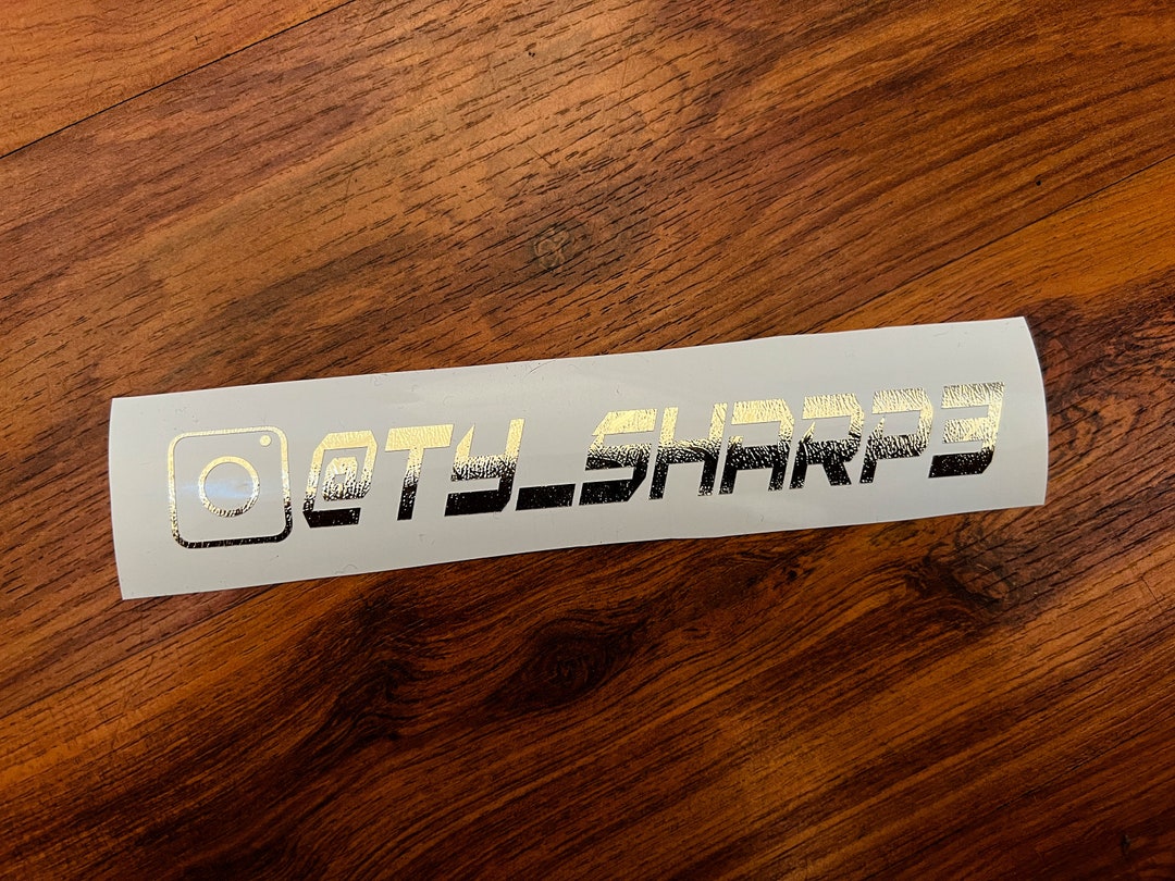 Gold Flake and Metallic Gold Custom Instagram Name Decal, Personalized ...