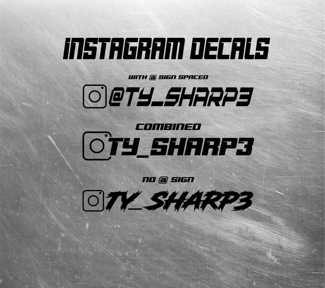 Custom Instagram Name Decal, Personalized Instagram Stickers, Social ...