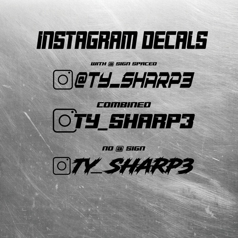 Instagram Decal - Etsy