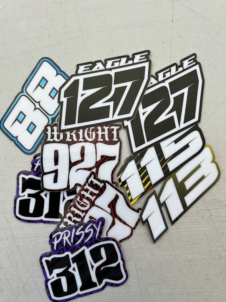 Personalized RC Car Decals | Custom Name & Number Stickers - Etsy