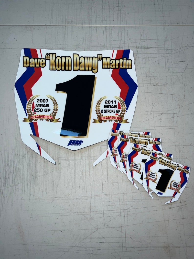 Mini Plate Decals Custom Name Number Plate Decal Motocross - Etsy