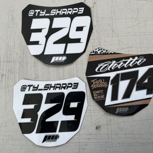 ODI Downhill Front Plate Decals, Custom Name Number Plate Decals, ODI ...