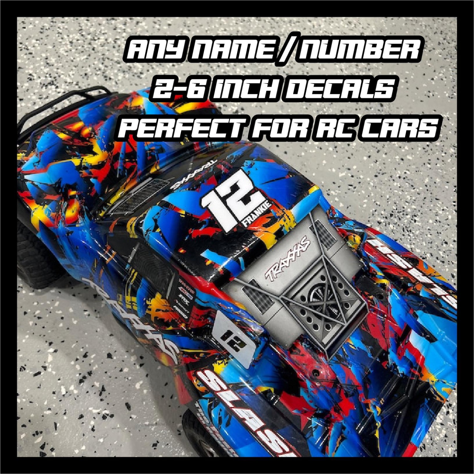 Personalized RC Car Decals | Custom Name & Number Stickers - Etsy