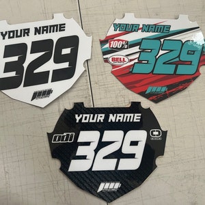 Custom BMX Number Plate Decals: Personalized Graphics, Durable Laminate ...