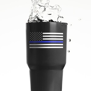Thin Blue Line Flag Decals: Waterproof American Flag Stickers - Etsy