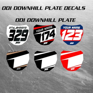 Custom ODI DH | E-bike Front Plate Graphics | Full Custom Number Plates ...