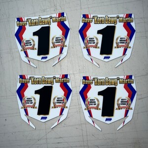 Personalized Motocross Number Plate Decals, Custom Number Plate ...