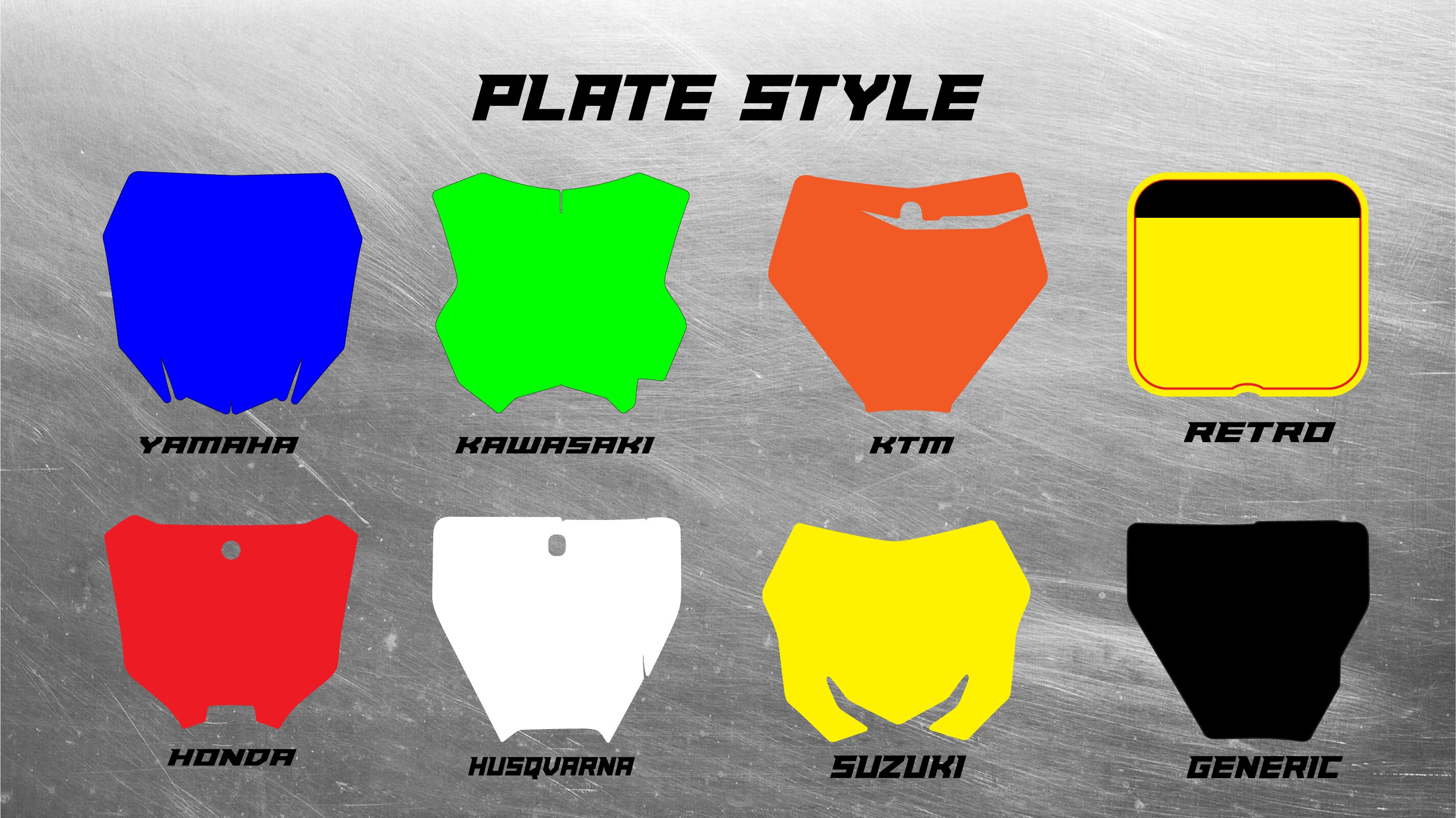 Mini Plate Decals Custom Name Number Plate Decal Motocross - Etsy