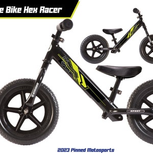 12" Hex Racer Bike Decals, Personalized Decals, 12" Balance Bike ...