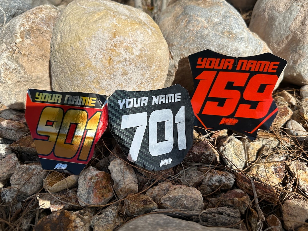 Holographic Mini Number Plate Decals: Custom Motocross Plate - Etsy UK