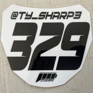 Solid Front Plate Graphics | Personalized Name Number Plate Decals ...