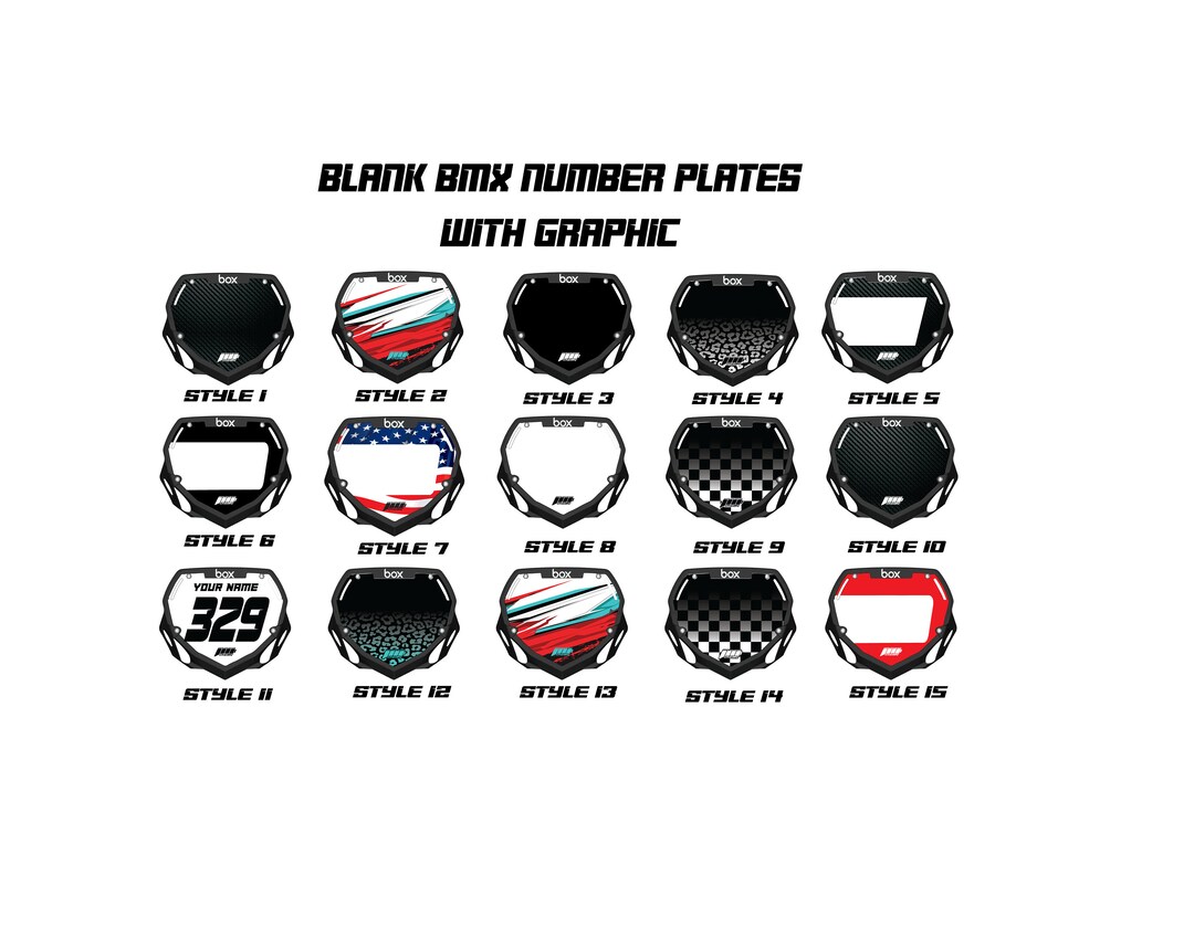 Graphic BMX Number Plate Decal for Box Style Plates - Etsy