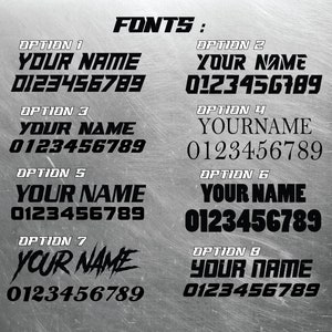 ODI Downhill Front Plate Decals Custom Name Number Plate - Etsy