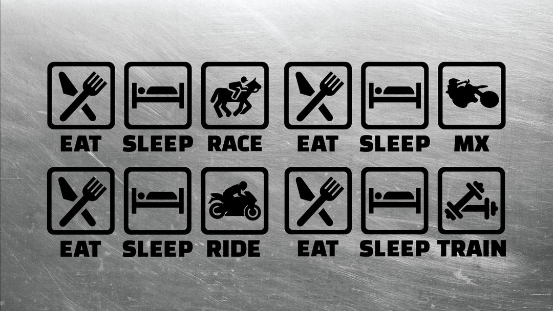 Eat Sleep Decals: Train, MX, Ride, Race - Waterproof Stickers - Etsy