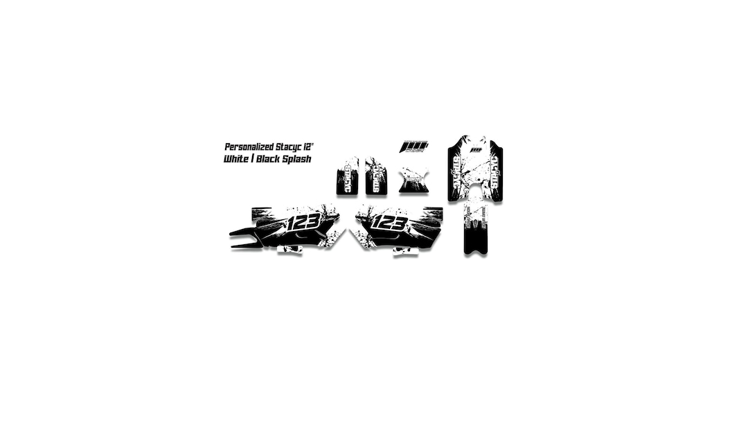 Personalized 12" & 16" Brushless Stacyc Splash Graphics Kit, Stacyc ...