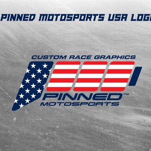 Pinned Motosports Signature Logo Decal, Waterproof Stickers, Logo ...