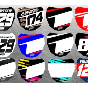 Sur-ron / E-bike Front Plate Graphics, Number Plate Decals, ODI MTB ...