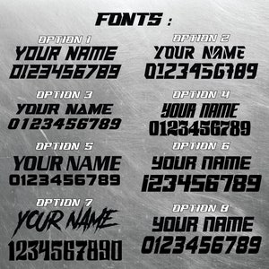 Personalized Number Plate Decals, Custom Name Number Plate Decal ...