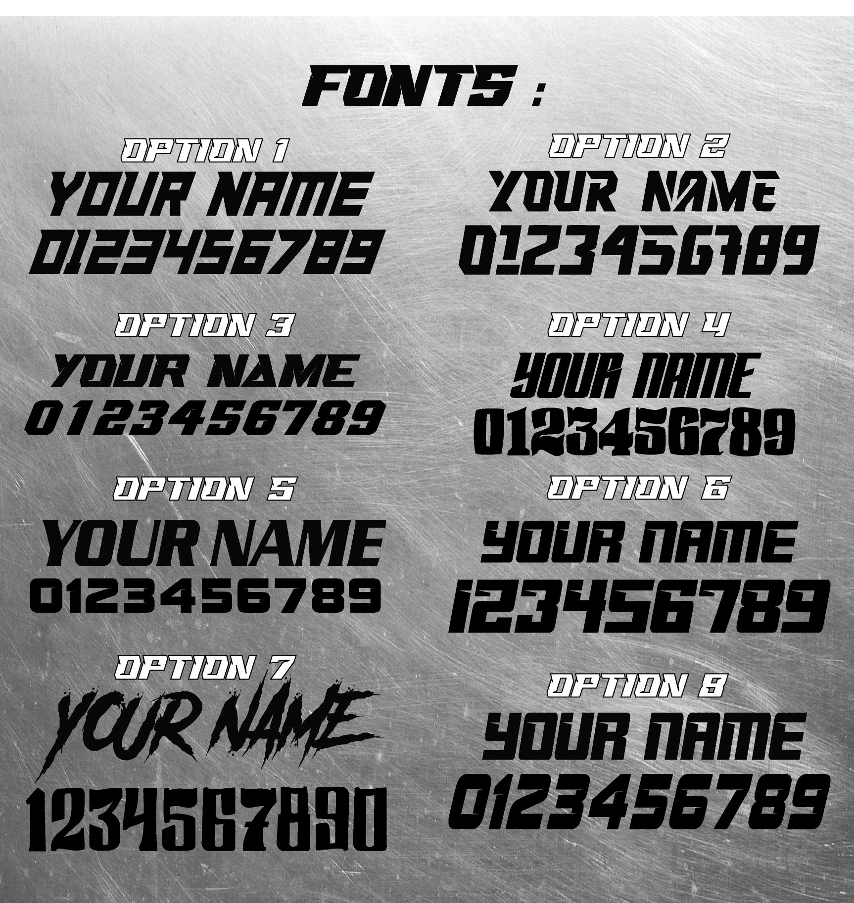 Custom Mini Plate Decals: Personalized Name & Number | 4" Size Waterproof | Fast Shipping - Etsy