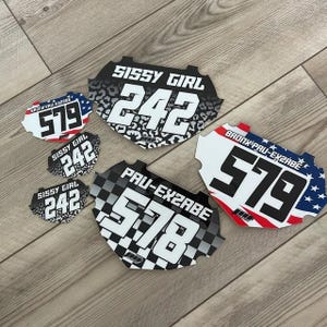 Custom BMX Number Plate Decals: Personalized Graphics, Durable Laminate ...