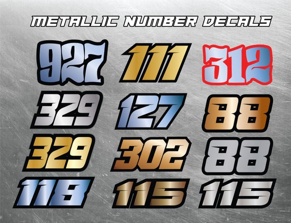 Number decals store