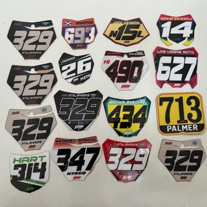 Personalized Motocross Number Plate Decals, Custom Number Plate ...