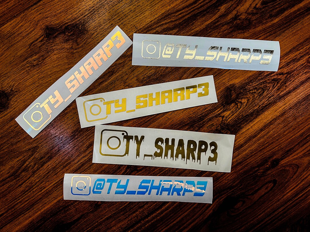 Custom Instagram Name Decal, Personalized Instagram Stickers, Social ...