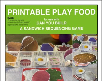 Printable Food Labels for Can You Build a Sandwich - Etsy