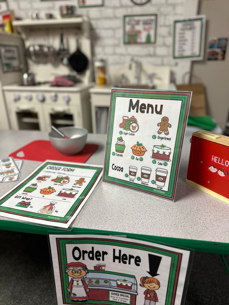 Mrs Claus Holiday Bakery Dramatic Play - Etsy