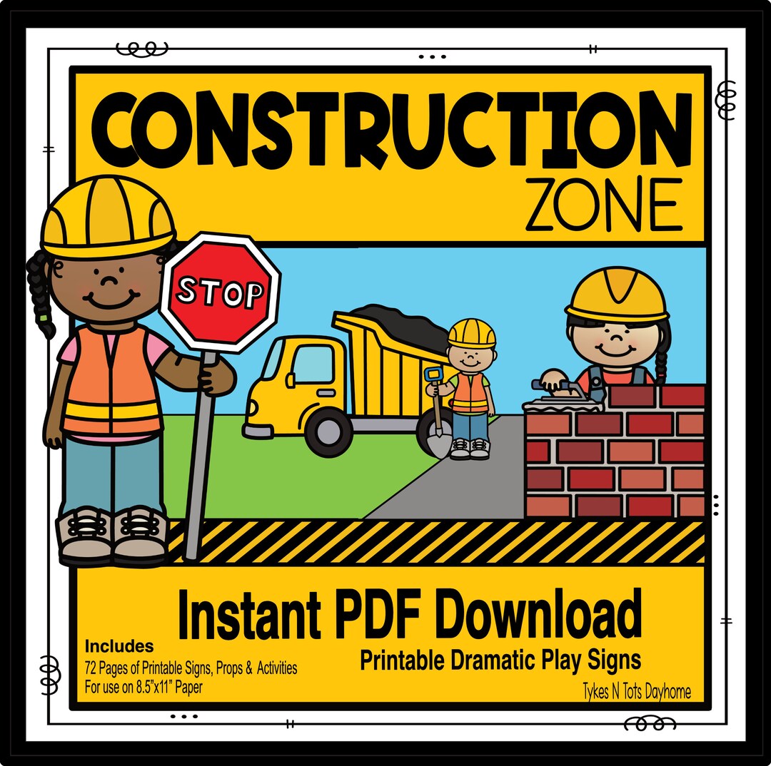 Construction Zone Dramatic Play - Etsy