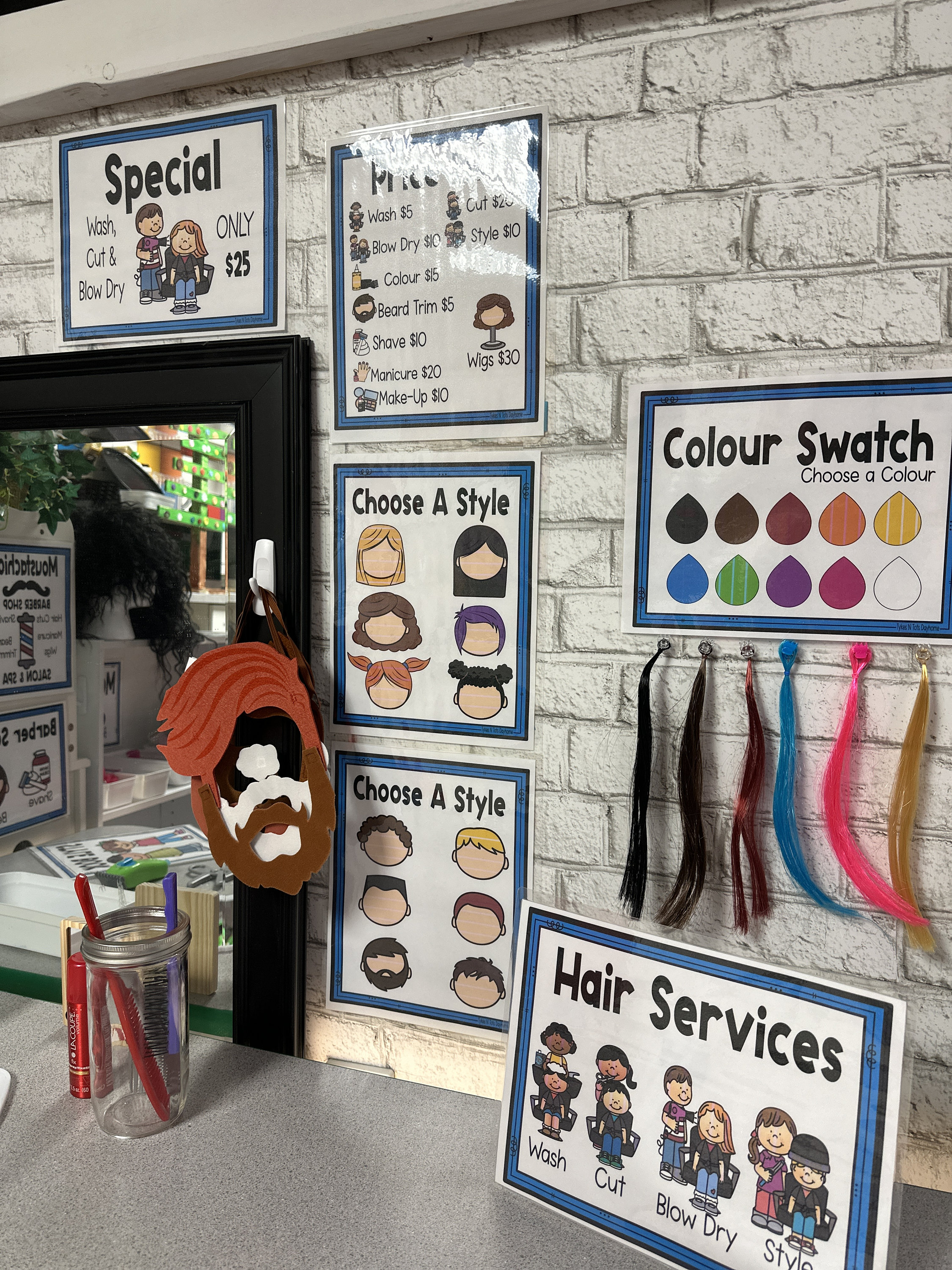 Barber Shop & Hair Salon Dramatic Play - Etsy