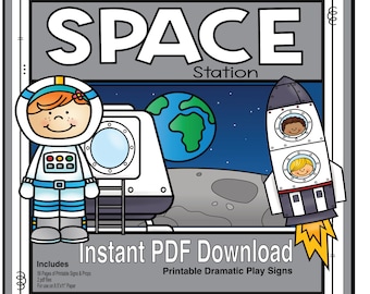 Dramatic Play - Space Station Printable - Etsy