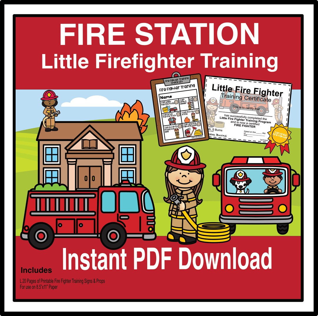 Preschool Fire Fighter Training - Etsy