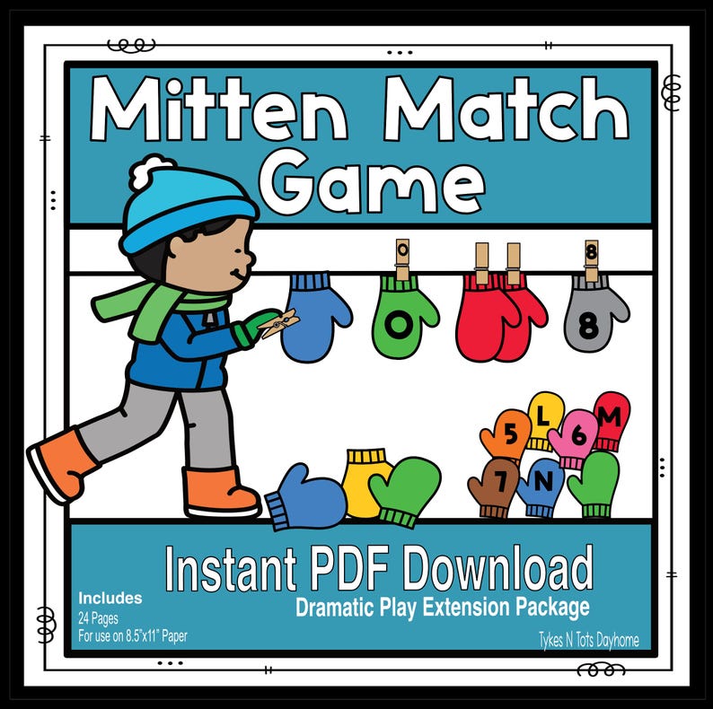 Mitten Match Dramatic Play Extension for a Winter Theme. - Etsy