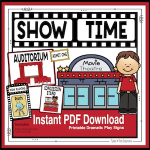 Show Time Movie Theatre Dramatic Play - Etsy