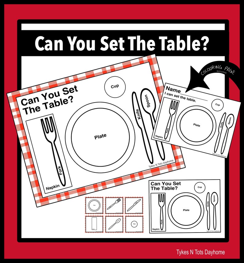 Can You Set the Table? - Etsy