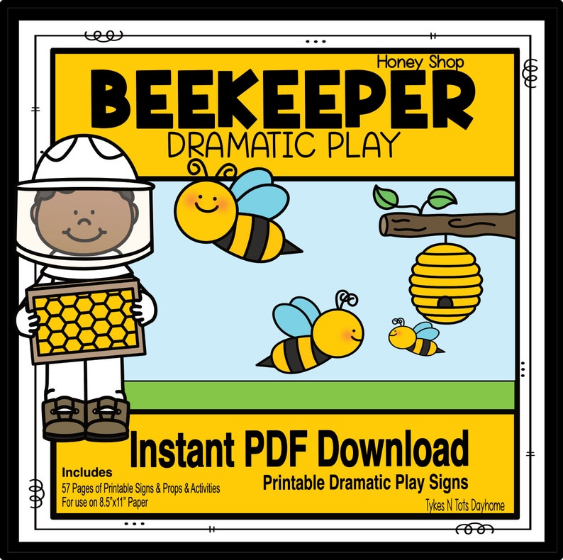 Beekeeper Dramatic Play Printable Signs And Props Etsy